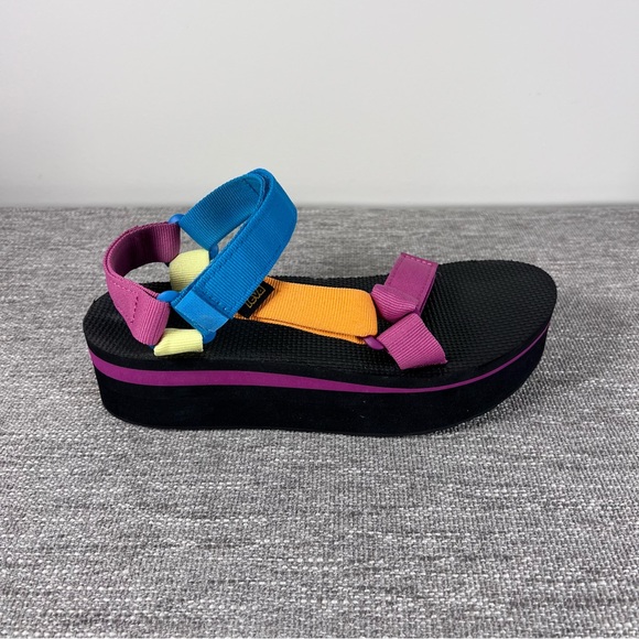 Teva | Shoes | Teva Flatform Retro Multi Womens Platform Sandals | Poshmark